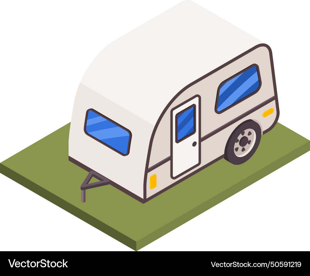 Camping trailer icon Royalty Free Vector Image
