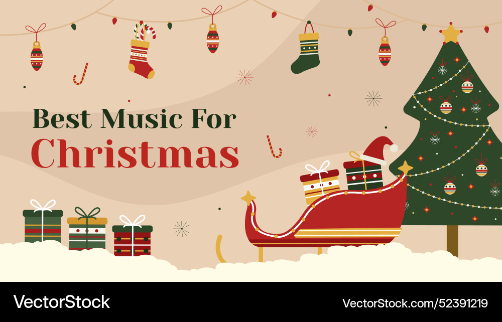 Christmas season youtube thumbnail Royalty Free Vector Image