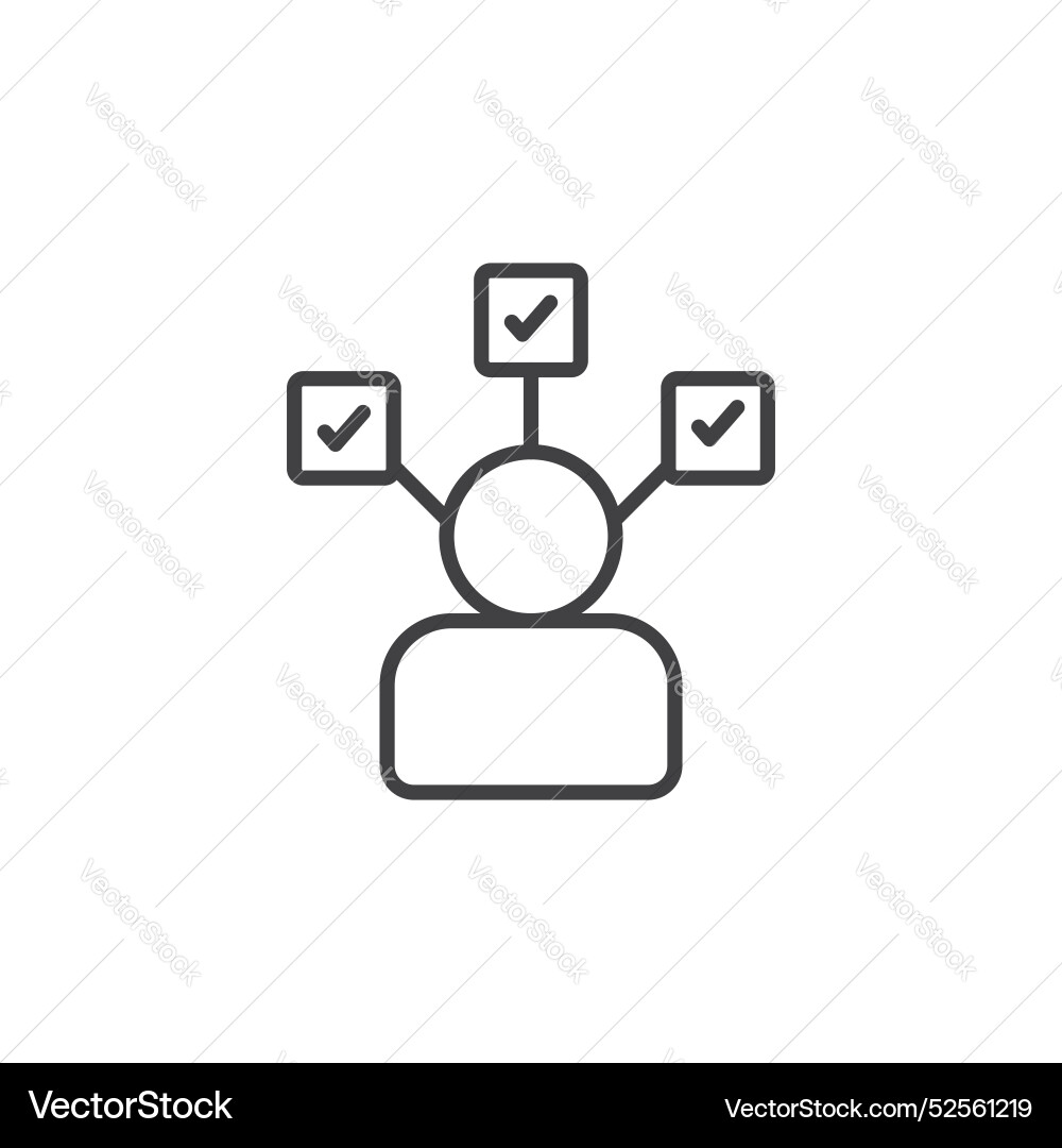 Multitask icon set on white background Royalty Free Vector