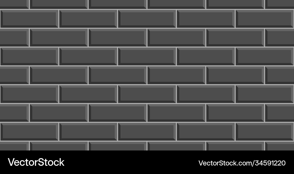 Black tile wall Royalty Free Vector Image - VectorStock