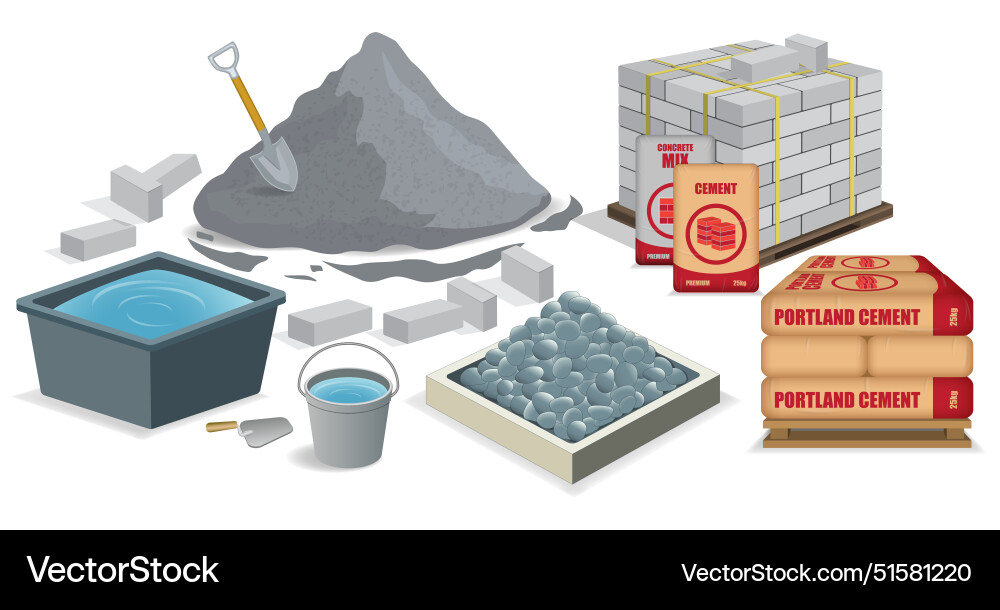 Building material supplies eps Royalty Free Vector Image