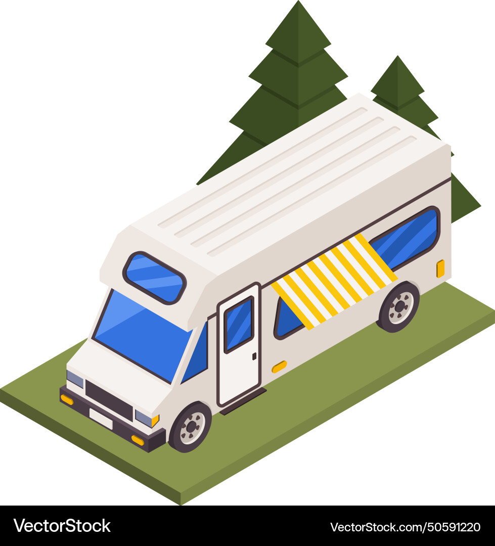 Camping van Royalty Free Vector Image - VectorStock