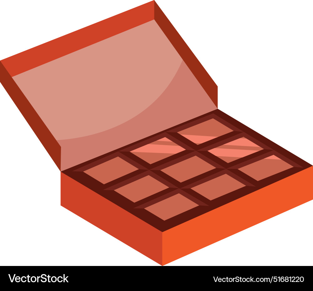 Chocolate box sweet candies Royalty Free Vector Image