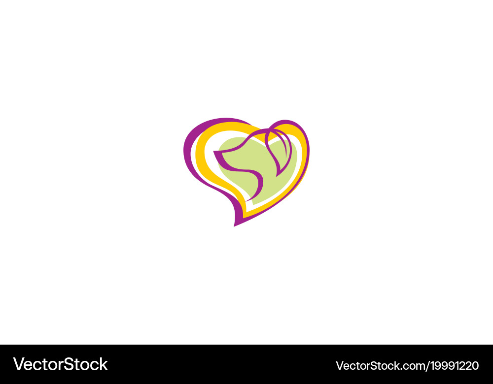 Dog love pet logo Royalty Free Vector Image - VectorStock