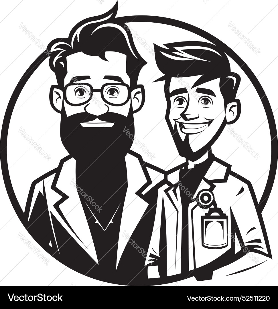 Healing embrace doctors supportive care Royalty Free Vector