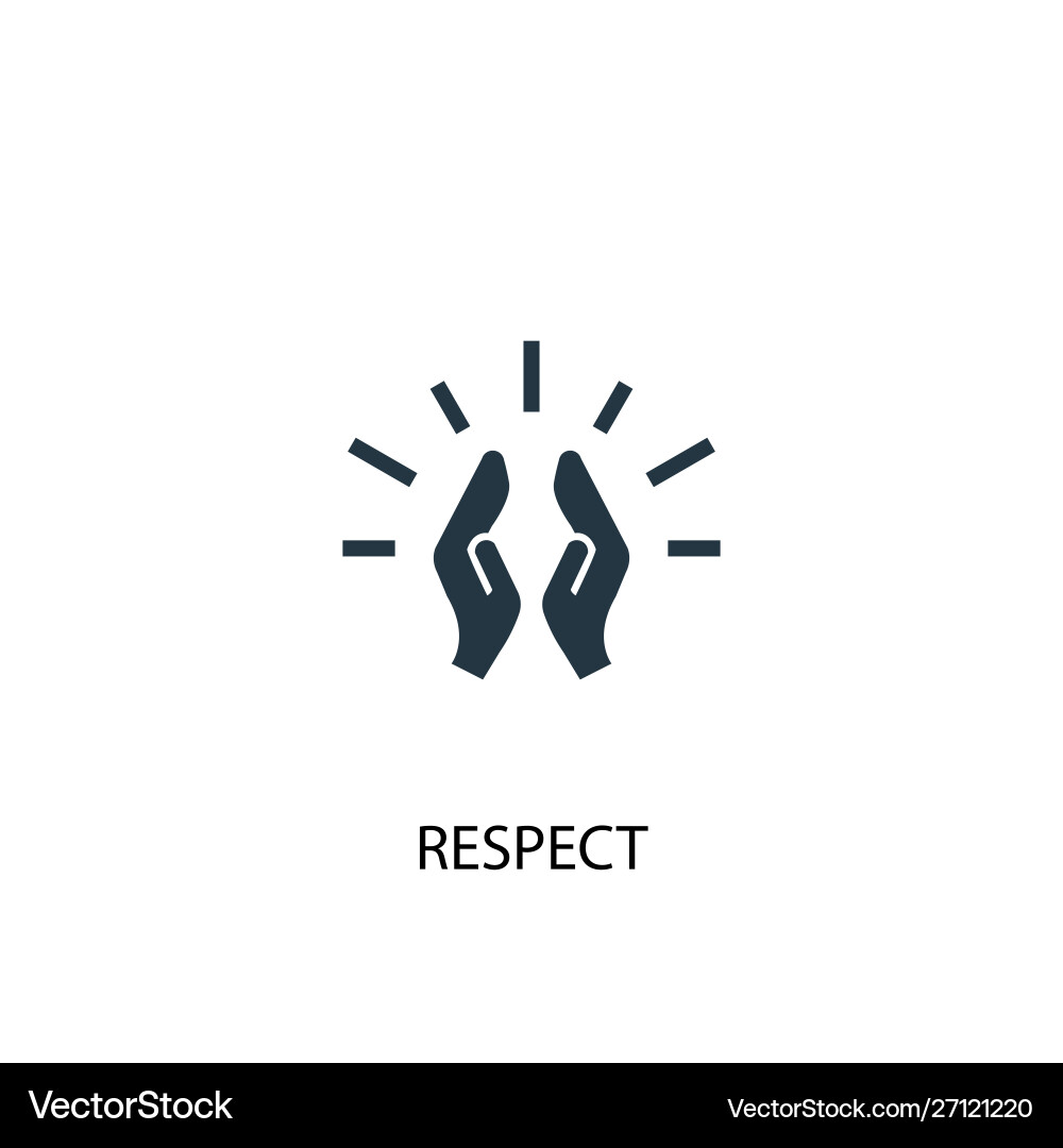 Respect icon simple element Royalty Free Vector Image