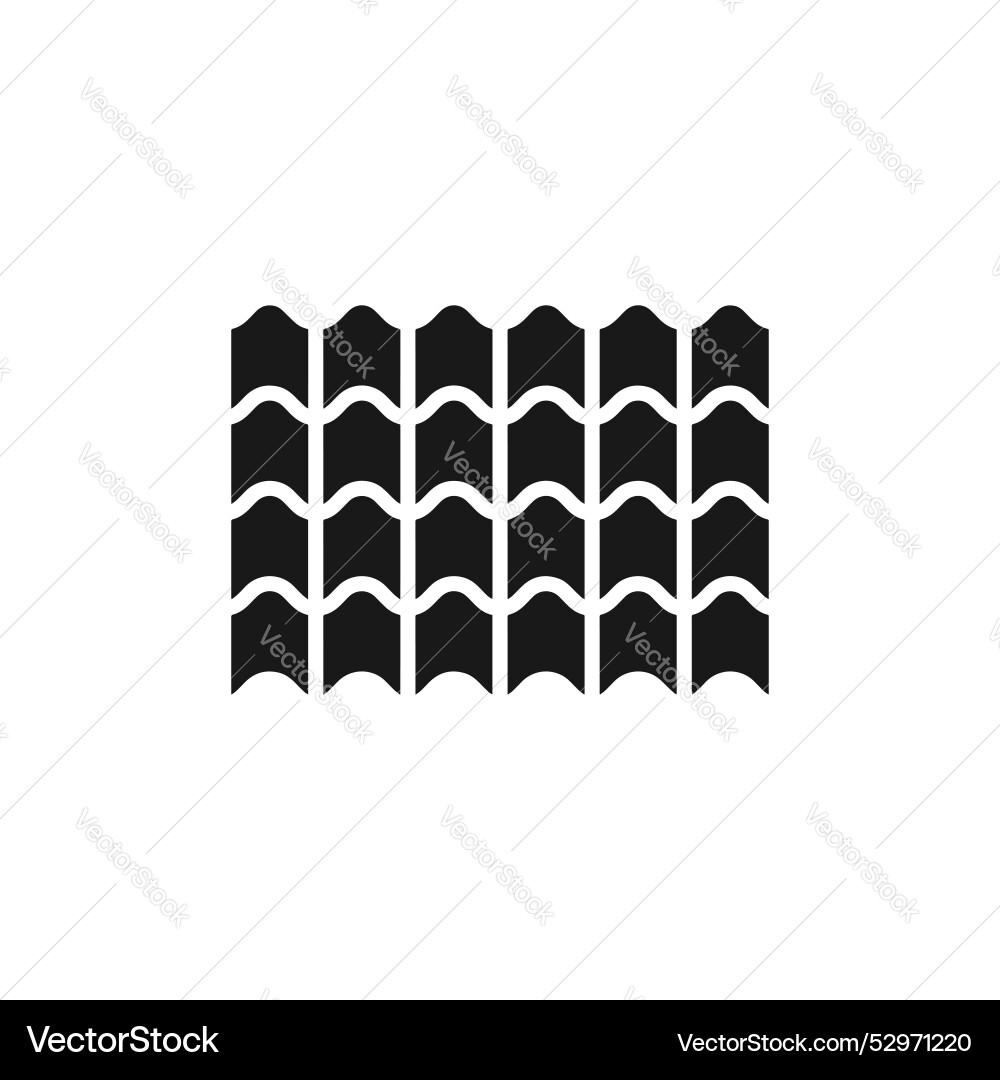 Roof tile icon isolated on white background Vector Image