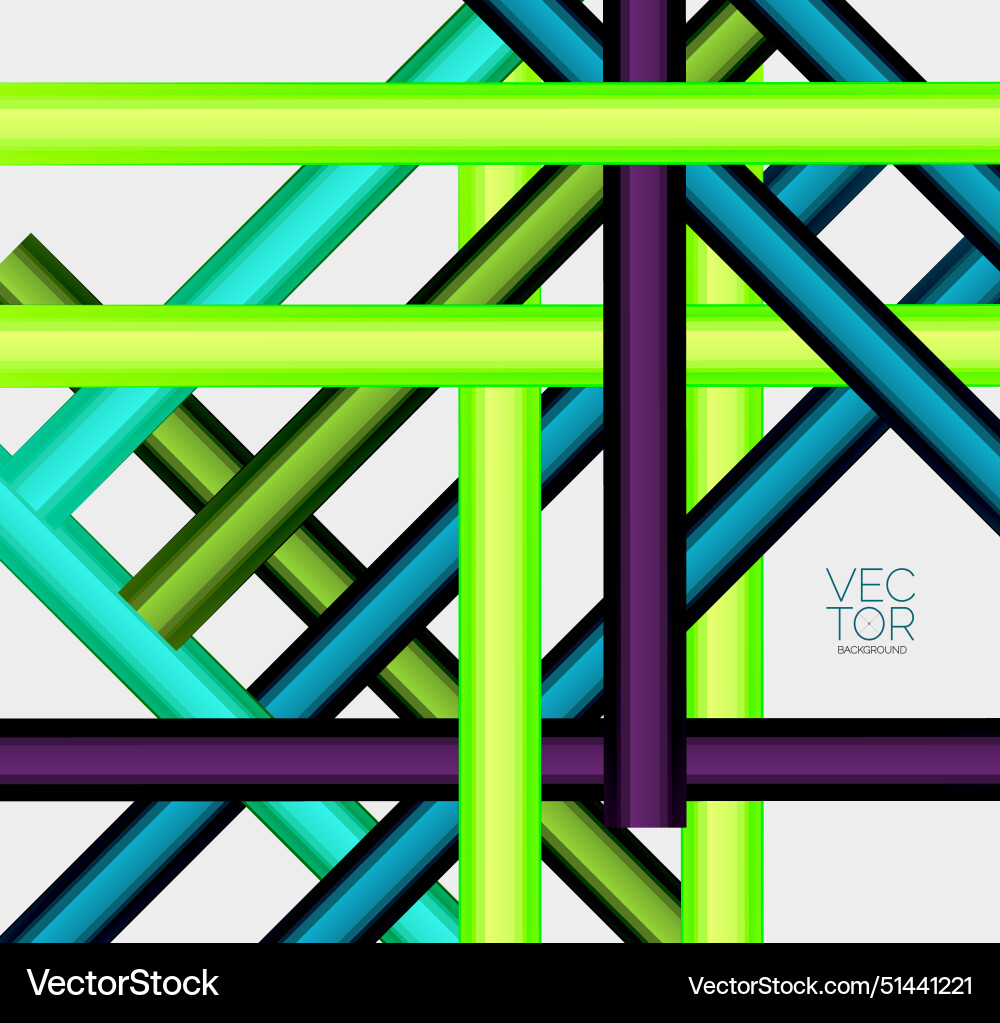 Abstract color straight lines background Vector Image