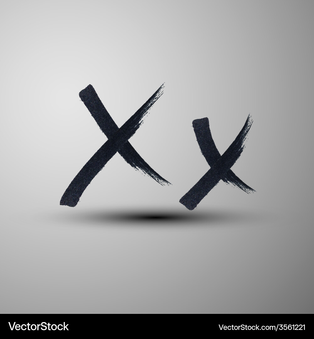 Calligraphy Lettering Script Font X Vector Images (over 180)