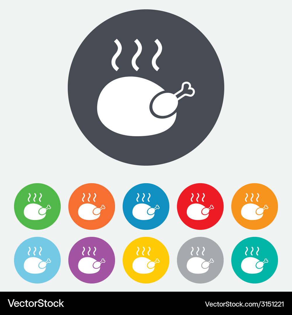 Chicken sign icon hen bird meat symbol Royalty Free Vector