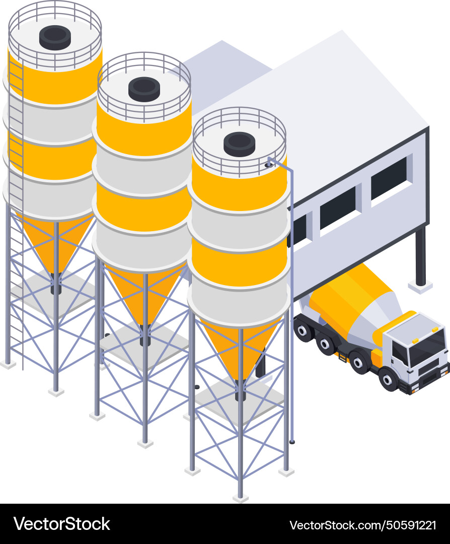 Concrete production icon Royalty Free Vector Image