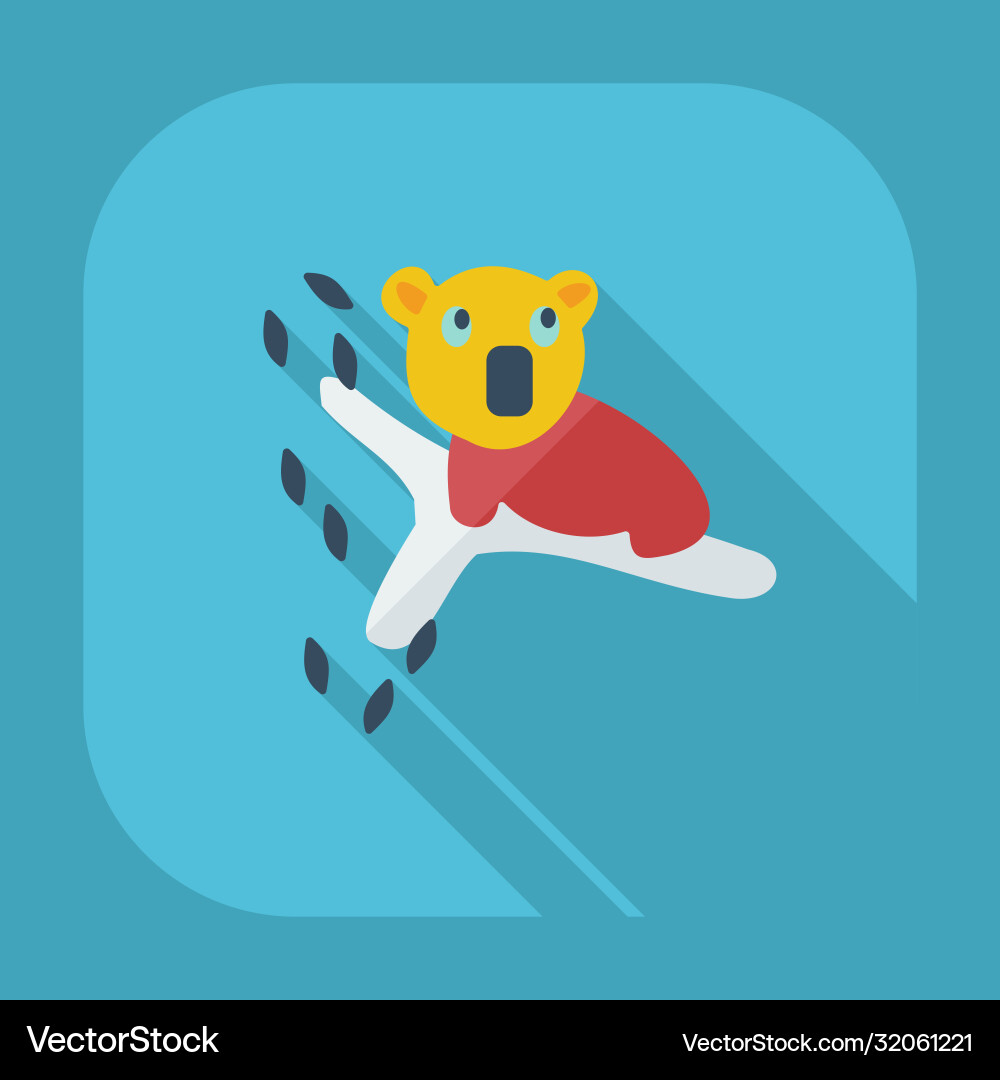 Flat modern design with shadow icons koala Vector Image