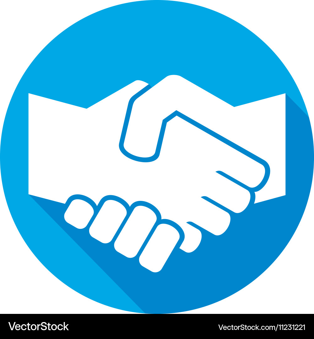 Handshake icon Royalty Free Vector Image - VectorStock