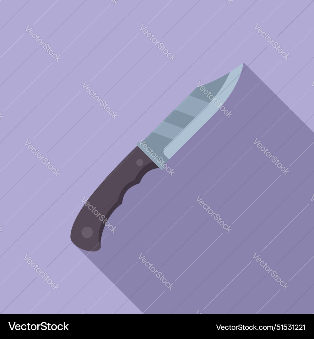 Hunting knife with wooden handle Royalty Free Vector Image