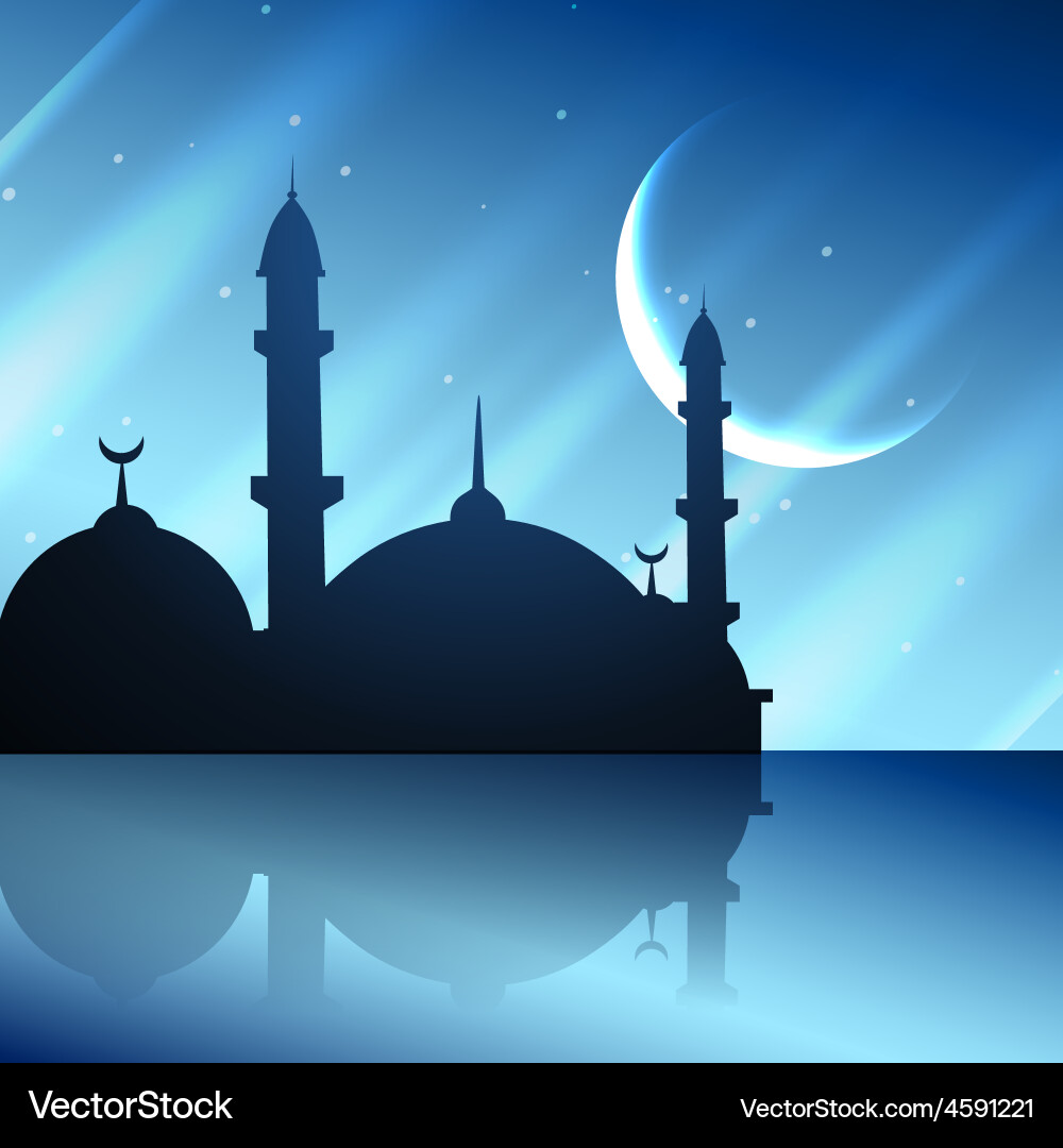 Islamic mosque design Royalty Free Vector Image