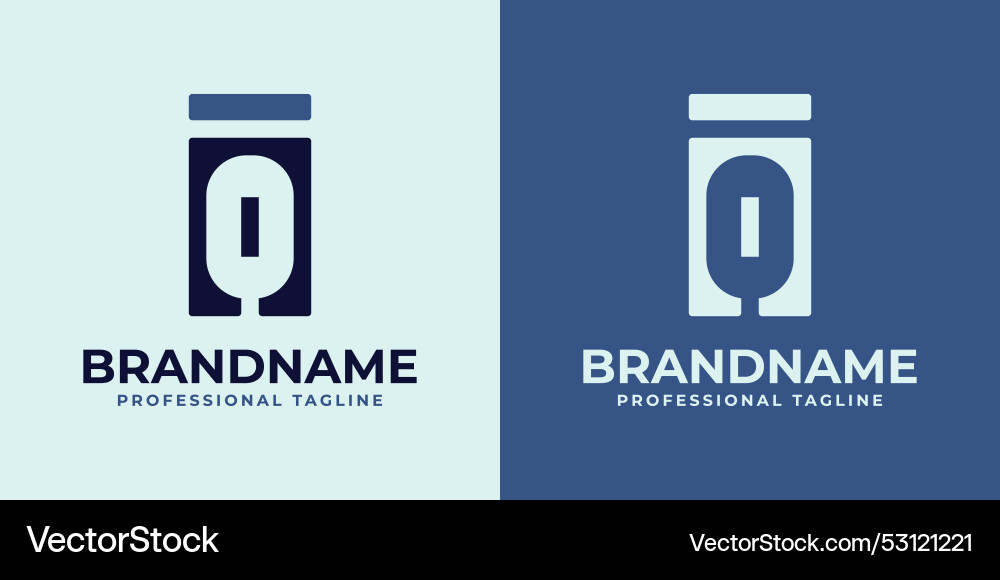 Letters iq monogram logo suitable for any Vector Image