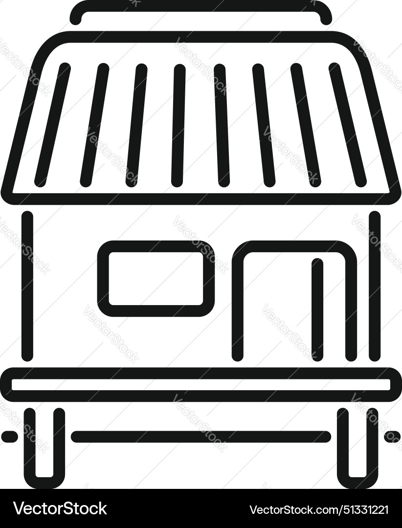 Line art of a simple house Royalty Free Vector Image