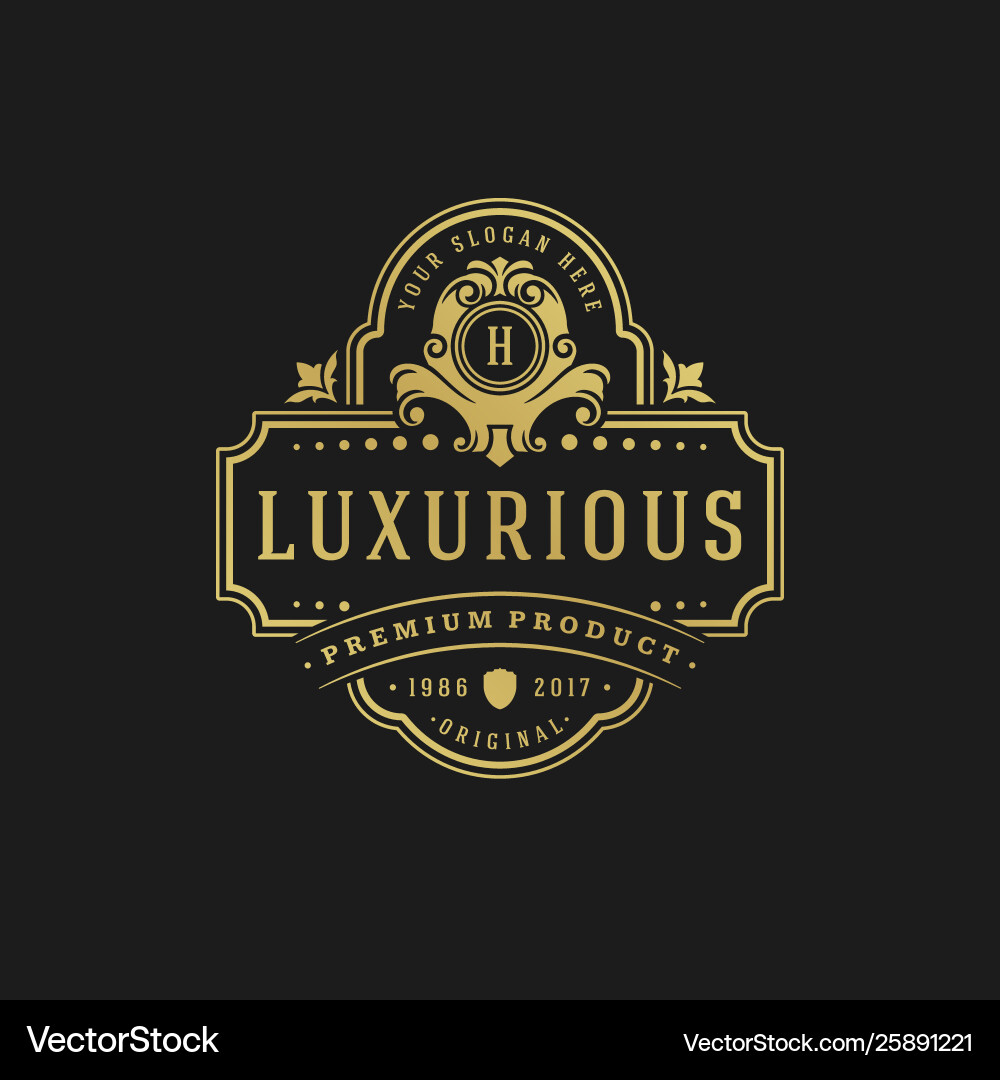 Luxus Logo Design Vorlage Lizenzfreies Vektorbild