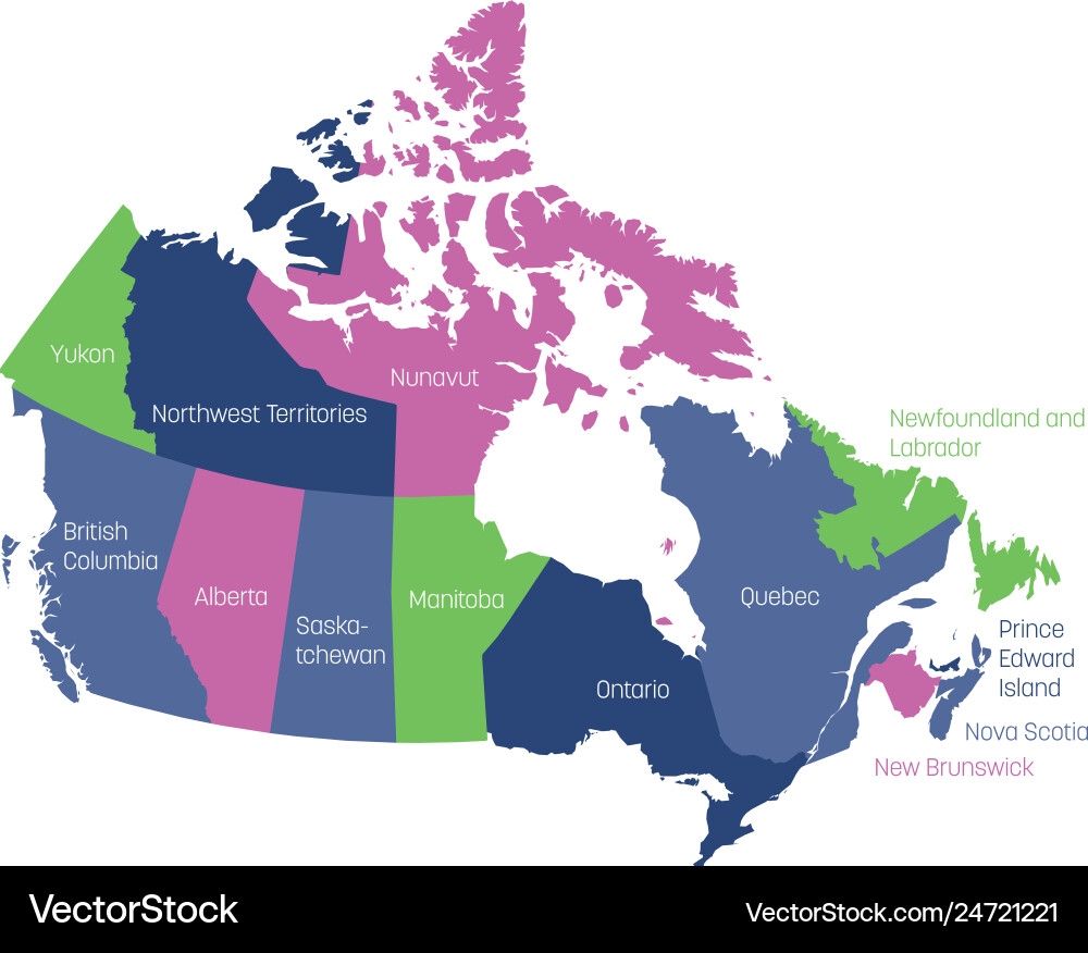 Canada Provinces Map Of Eastern Canadian Maritimes Region And