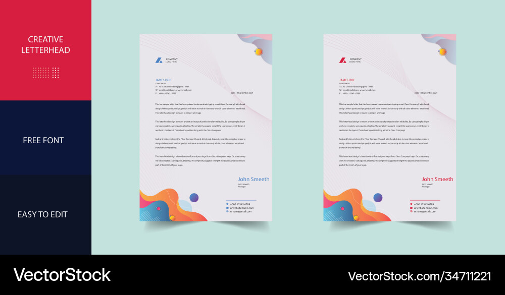 Moderne Business Briefkopf Design Vorlage Vektorbild