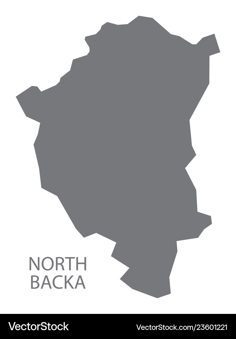 North backa serbia map grey Royalty Free Vector Image