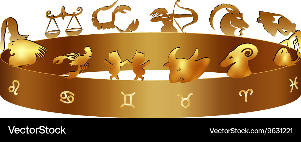 Sternzeichen auf dem Ring Lizenzfreies Vektorbild