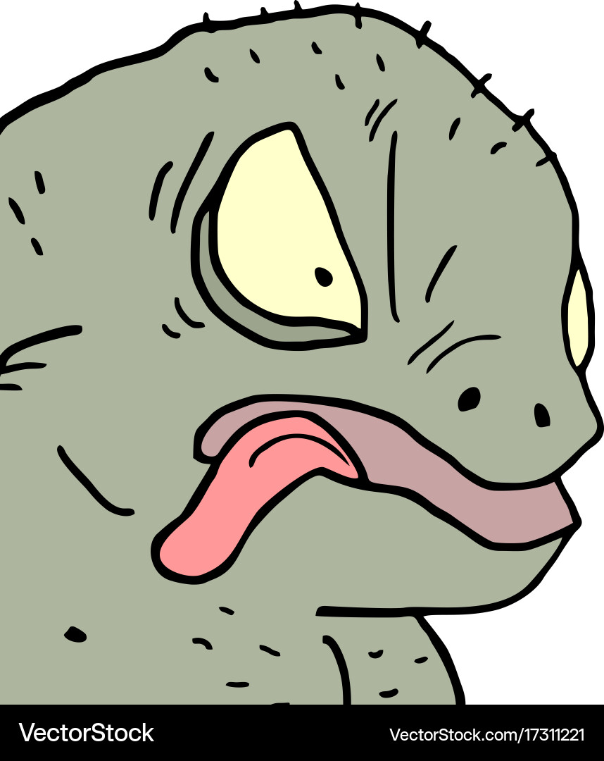 Ugly Monster Gesicht Lizenzfreies Vektorbild