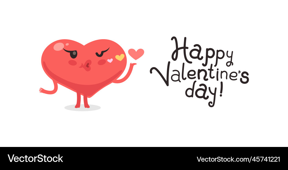 Valentine's Day Heart Emoji Royalty Free Vector Image