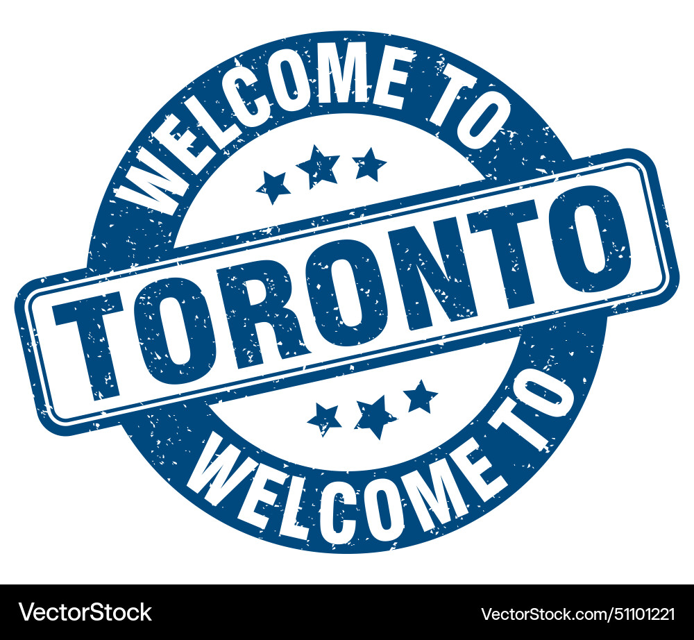 Welcome to toronto stamp round sign Royalty Free Vector