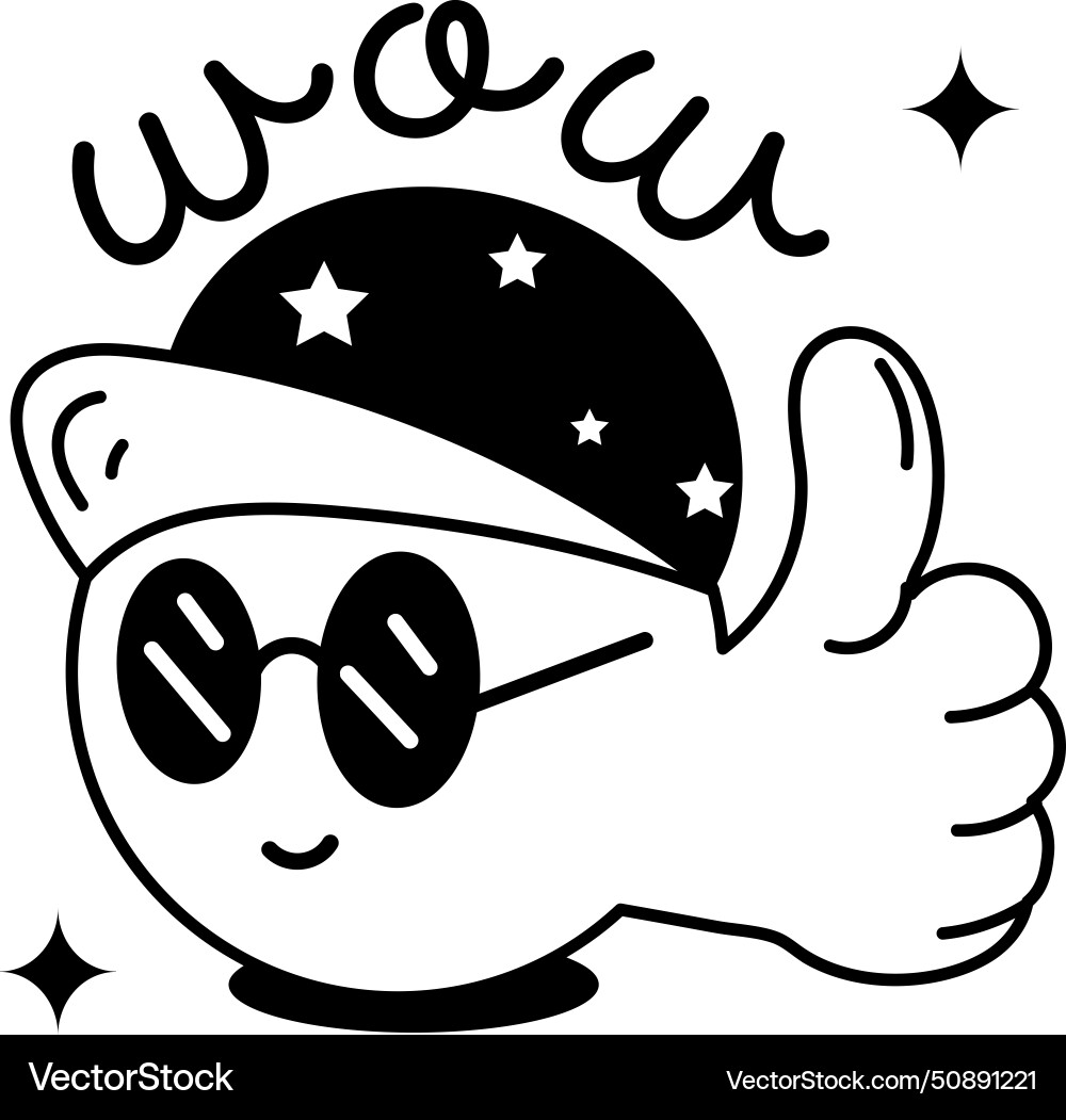 Loser Sign Emoji Emoticon Winking Showing Thumb ⬇ Vector Image by ...