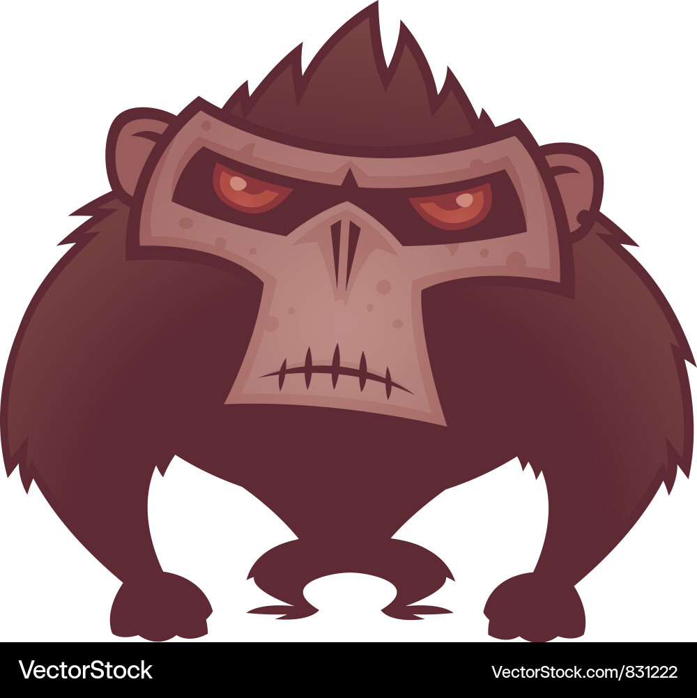 Angry ape Royalty Free Vector Image - VectorStock