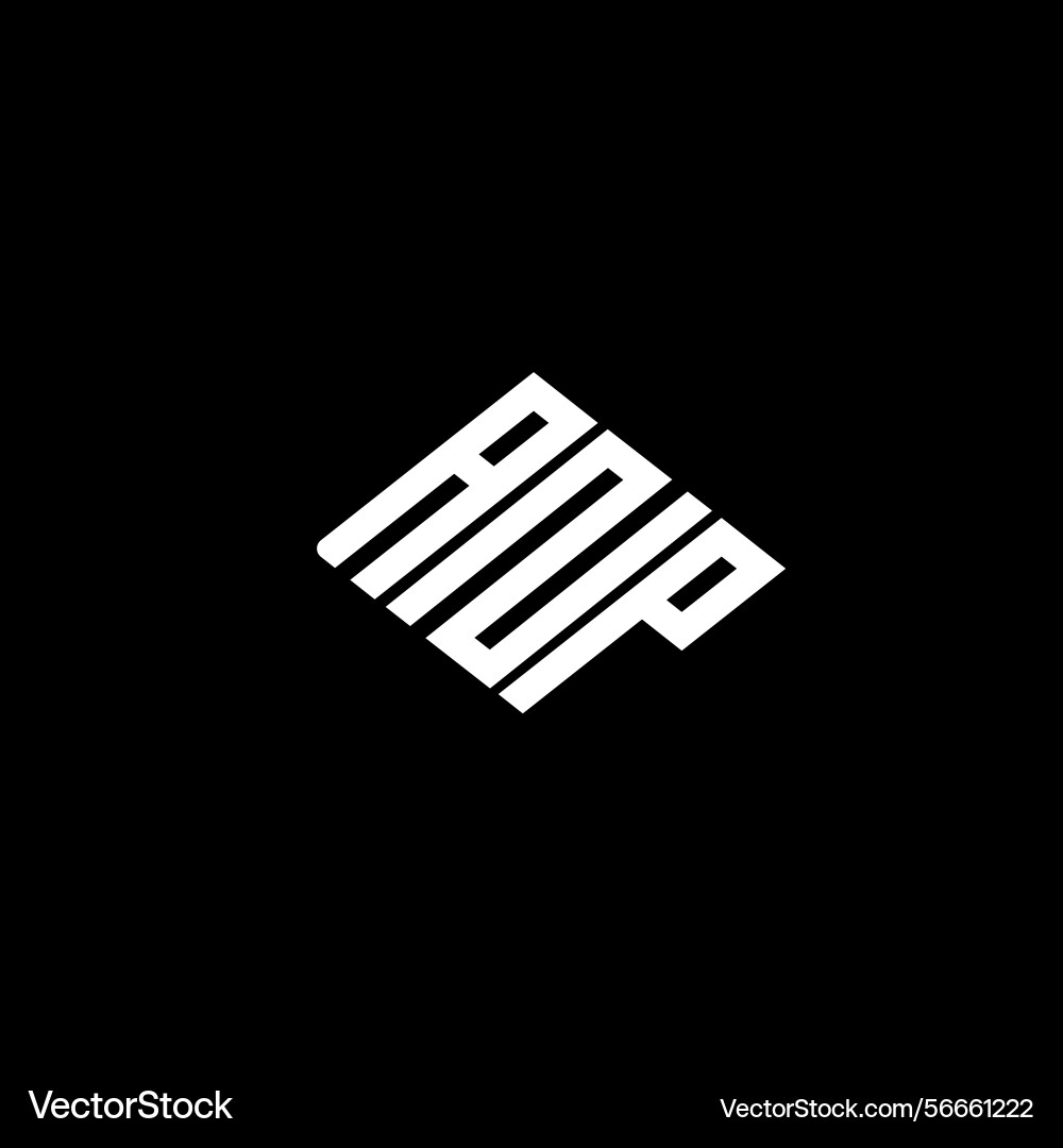 Anp letter logo design on black background Vector Image