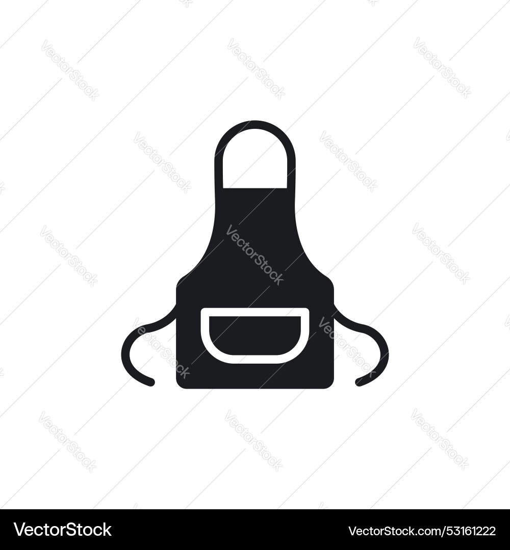Apron icon symbol on white background Royalty Free Vector
