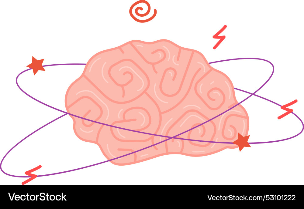 Chaotic mind color icon depression and mental Vector Image