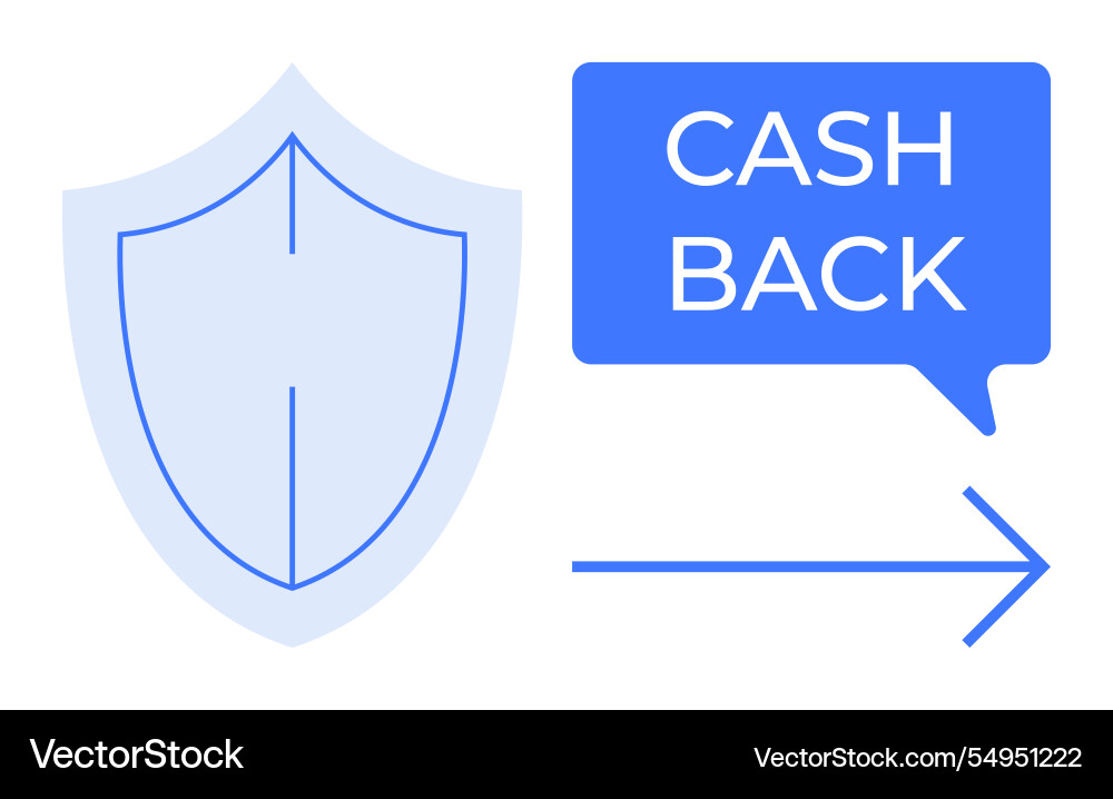 Financial security and incentives cashback offers Vector Image