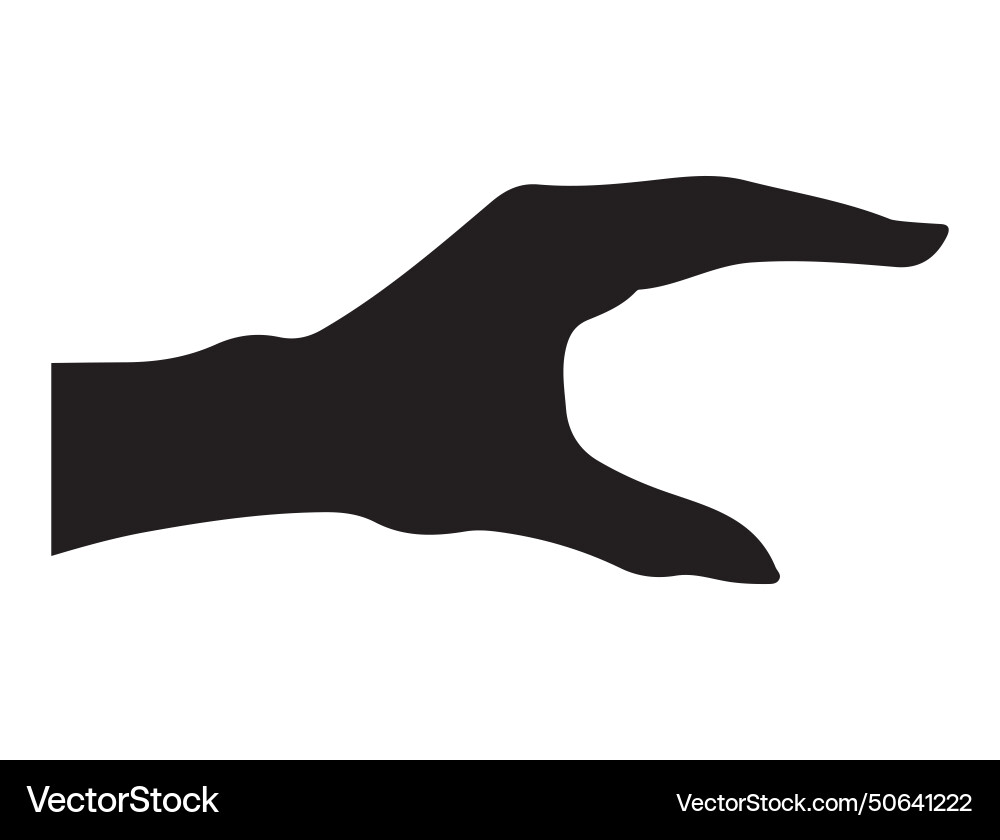 Hand gesture silhouette art Royalty Free Vector Image