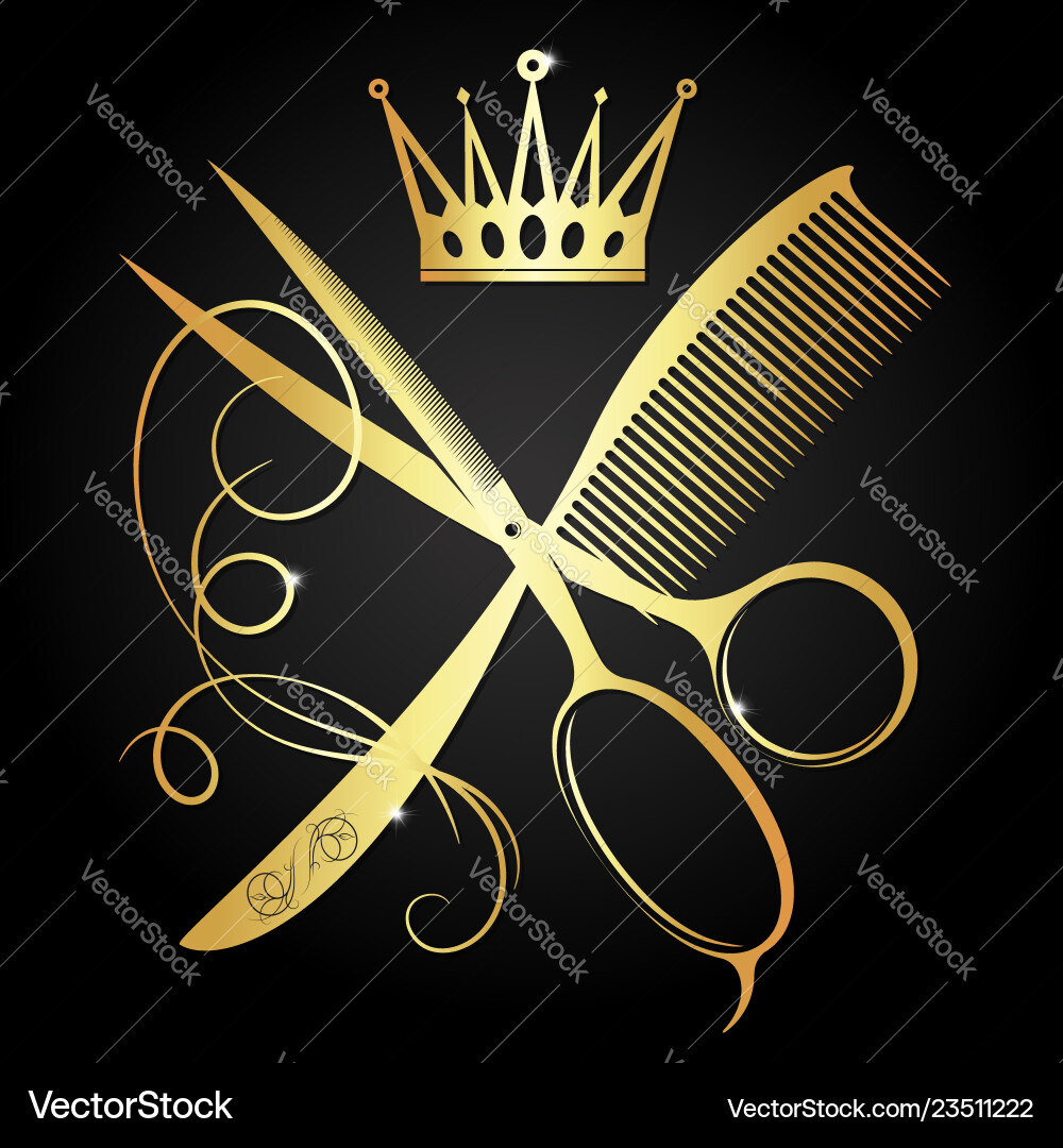Luxury Hair Salon VIP Royalty Free Vector Image
