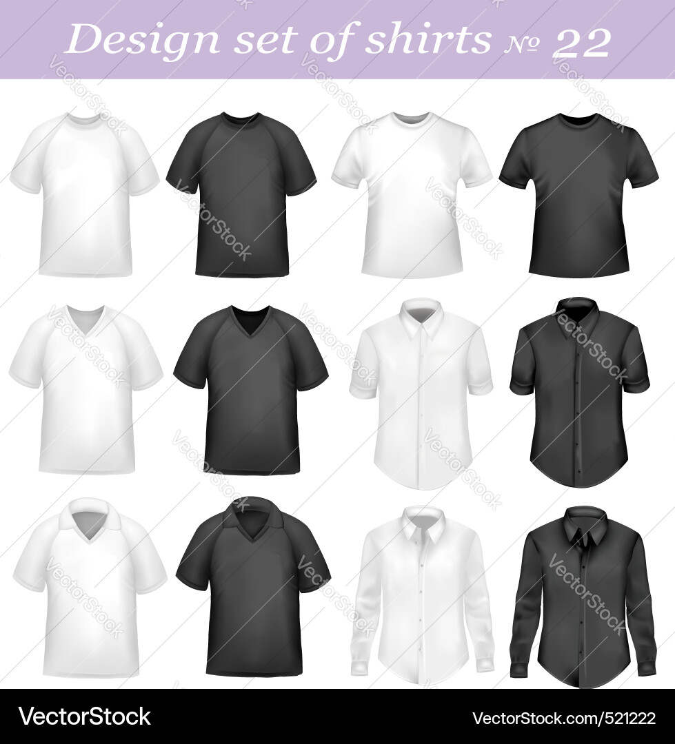 Men's Polo Shirt Collection Royalty Free Vector Image