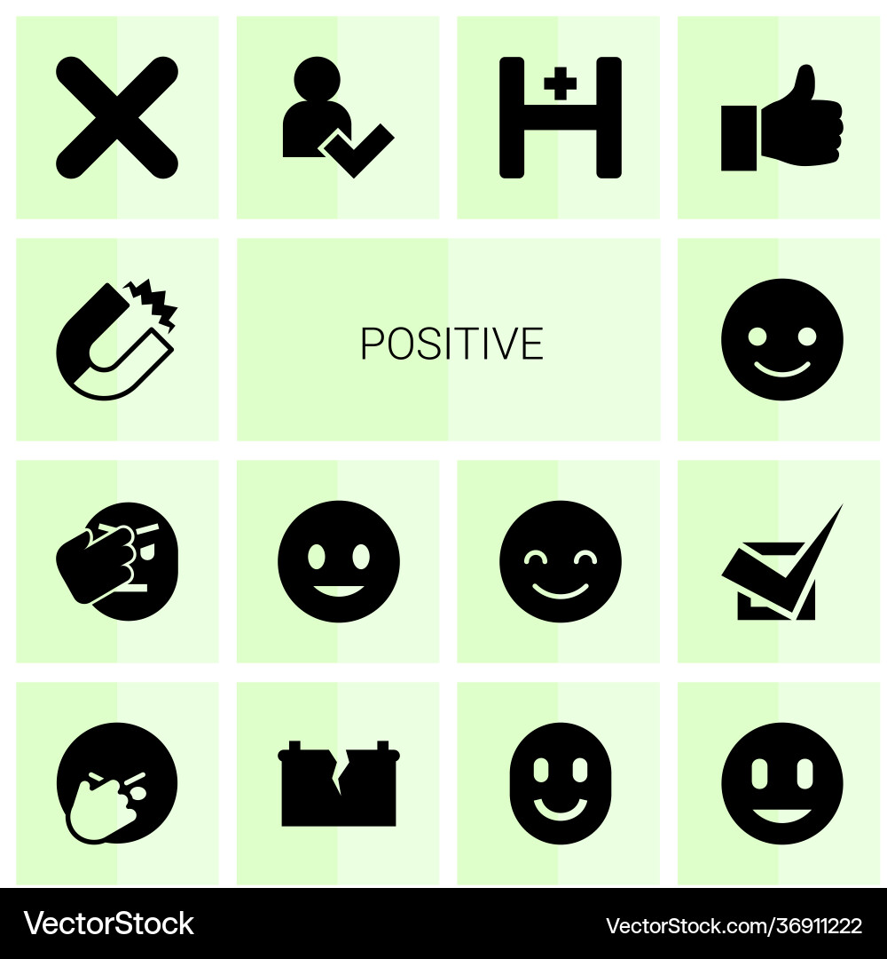 Positive Icons Lizenzfreies Vektorbild - VectorStock