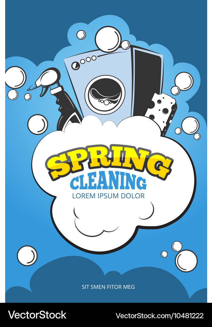 Spring cleaning service concept background Vector Image