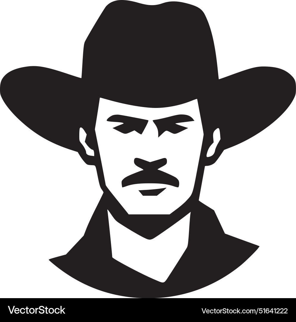 Western - black and white Royalty Free Vector Image