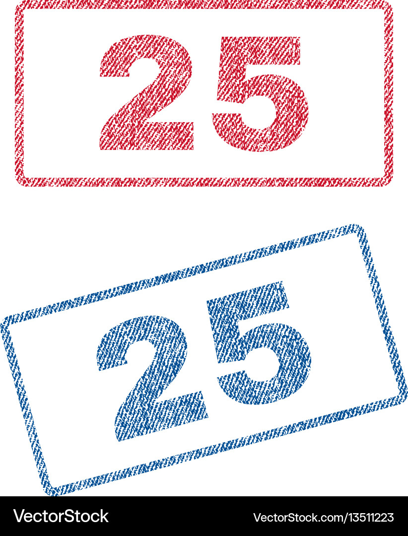 25 textile stamps Royalty Free Vector Image - VectorStock