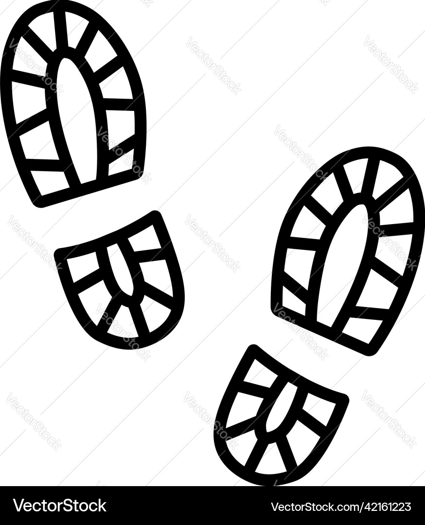 Boot print icon Royalty Free Vector Image - VectorStock
