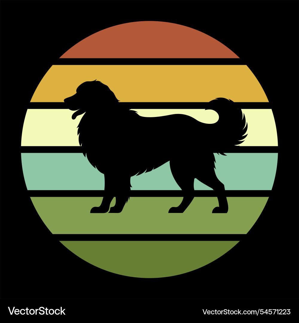 Great pyrenees retro Royalty Free Vector Image