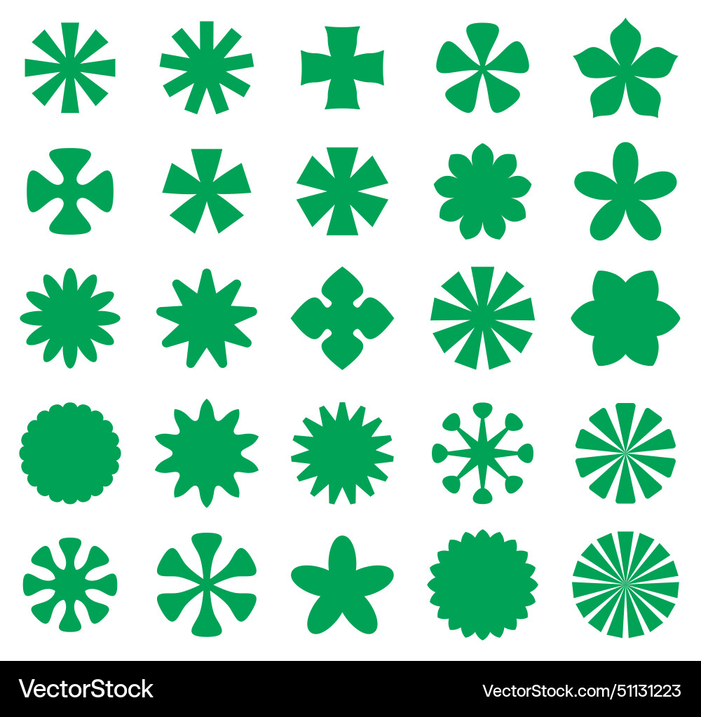 Green geometric patterns collection Royalty Free Vector