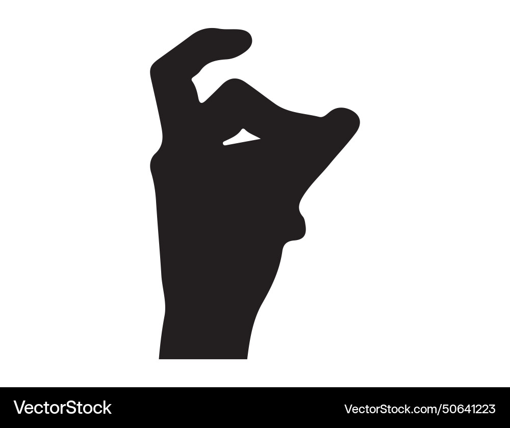 Hand gesture silhouette art Royalty Free Vector Image