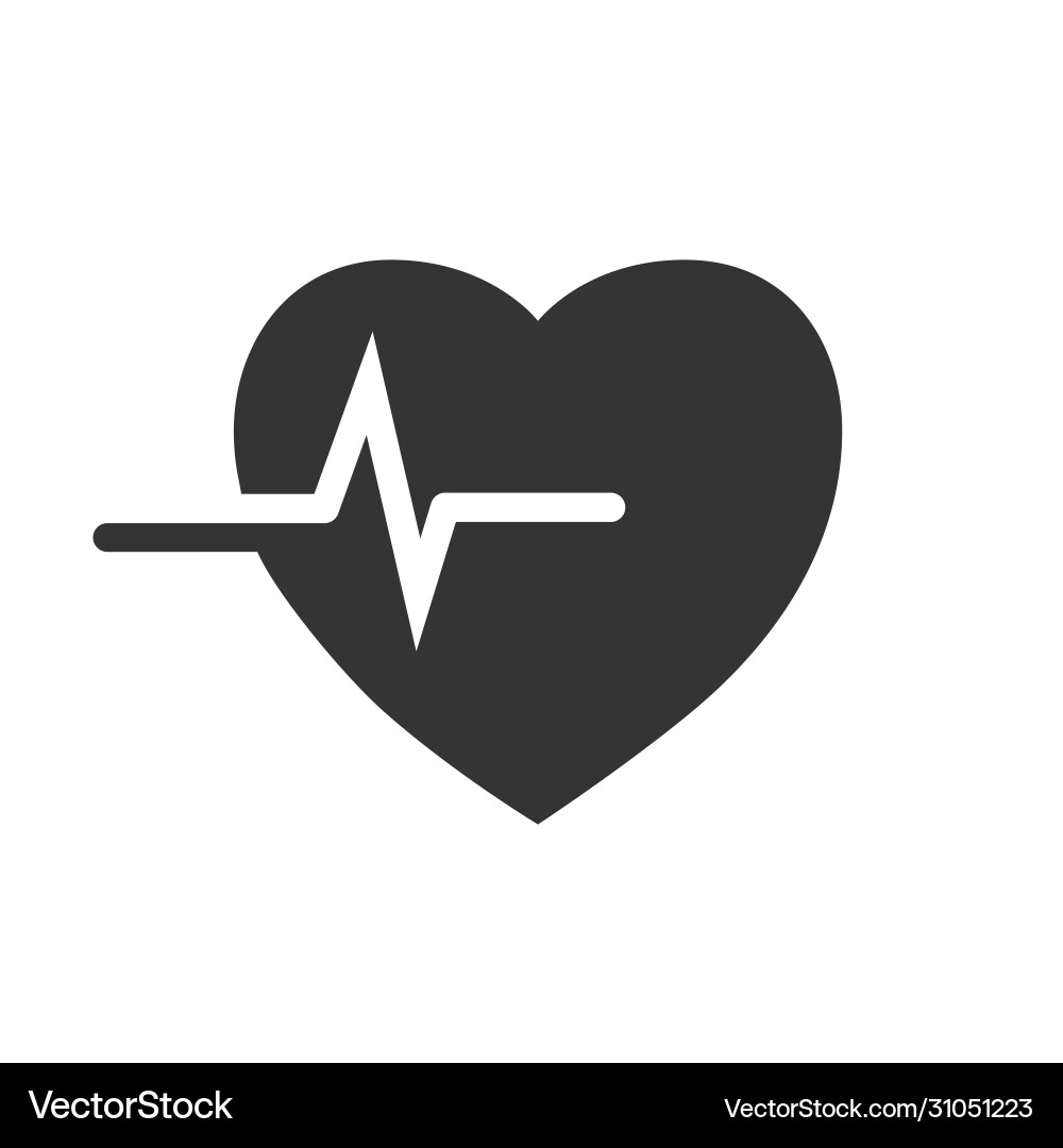Heartbeat icon image Royalty Free Vector Image