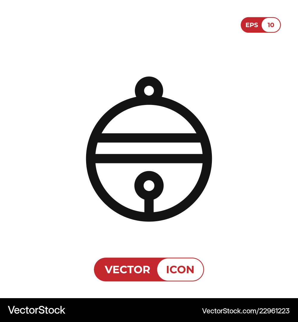 Jingle bell icon Royalty Free Vector Image - VectorStock