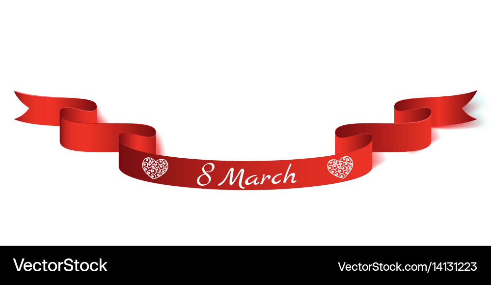 Realistic ribbon on the topic Royalty Free Vector Image