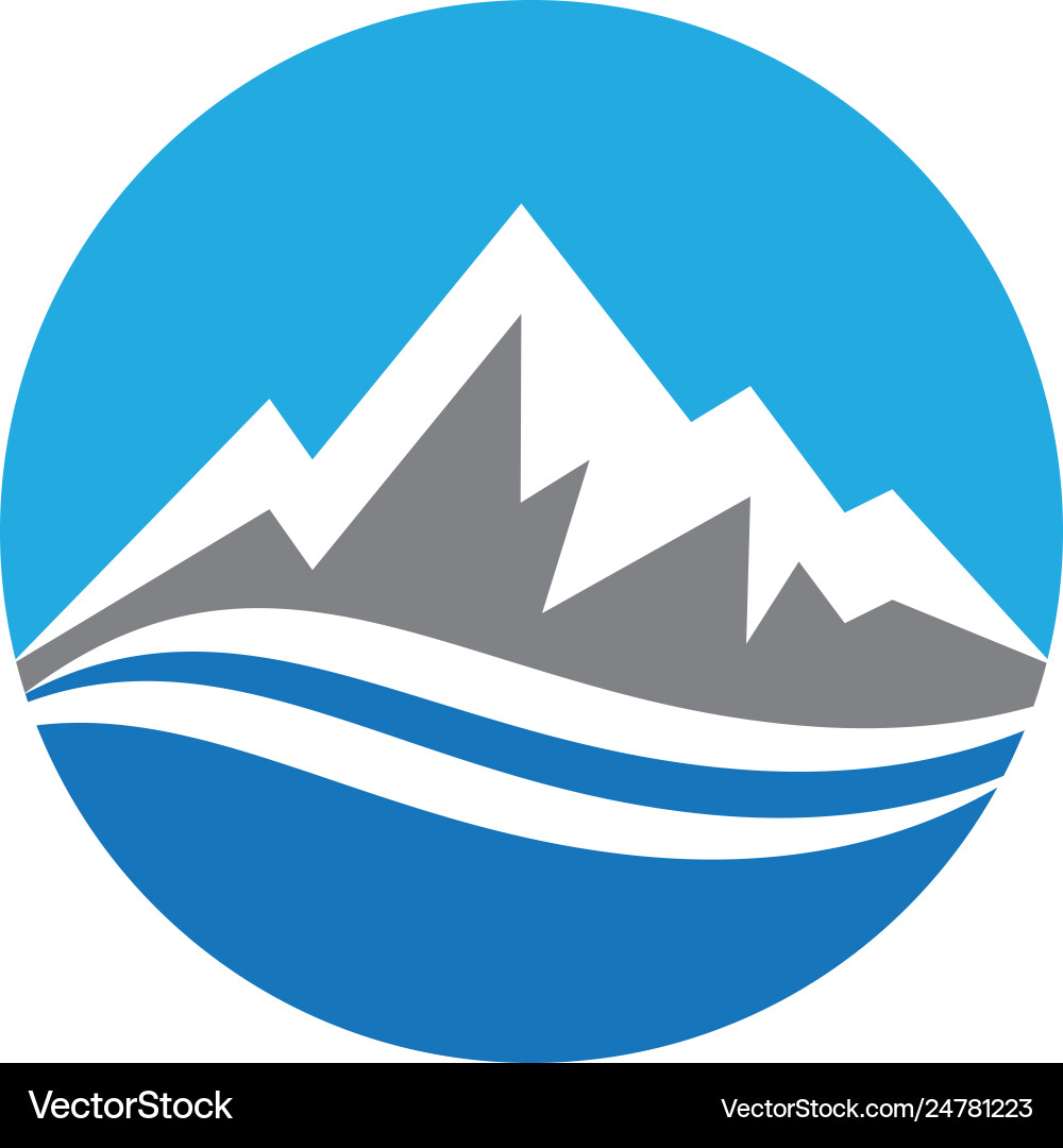 Symbol der Berge Lizenzfreies Vektorbild - VectorStock